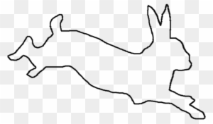 Animals Outline Clipart - Bunny Running Outline - Free Transparent PNG ...