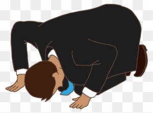 Un Hombre Que Se Arrodilla En El Suelo - Illustration - Free ...