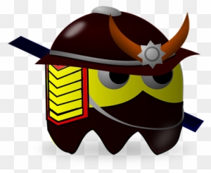 Samurai Japanese Pacman Pac-man Cartoon Sa - Pacman Pixabay Logo - Free ...