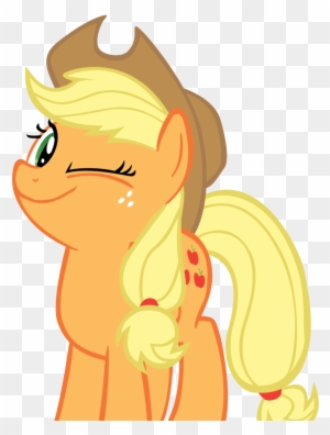 Applejack - Mlp Applejack Wink - Free Transparent PNG Clipart Images ...