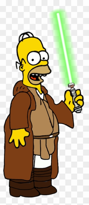 Jedi Master Homer Simpson By Darthranner83 - Homer Simpson Eating A ...