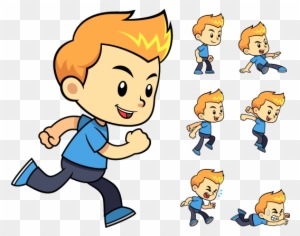 Blue Shirt Boy Game Sprites - Boy Sprite - Free Transparent PNG Clipart ...