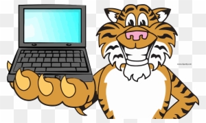 Computer Tigger Clipart Png Image Download - Tiger Reading A Book ...