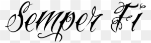 Semper Fi Tattoos For Girls - Vtc Nue Tattoo Script - Free Transparent ...