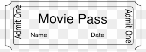 Movie Pass Clip Art At Clker - Admit One Ticket Template - Free ...
