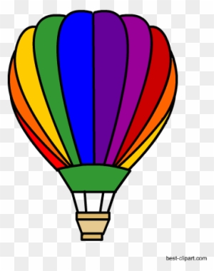 0, - Hot Air Balloon Png Rainbow Color - Free Transparent PNG Clipart ...