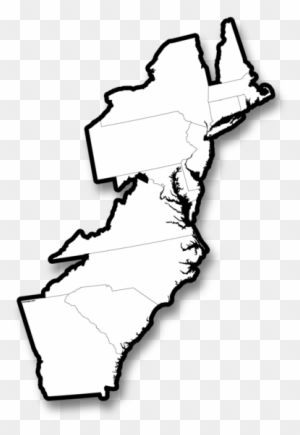 Us Original 13 Colonies - Map - Free Transparent PNG Clipart Images ...