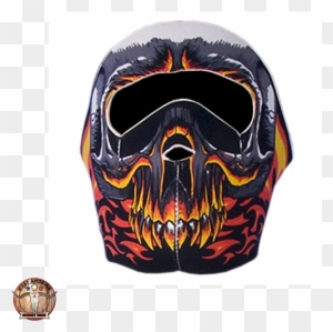 Red Evil Skull, Neoprene Mask - Neoprene Face Mask - Free Transparent ...