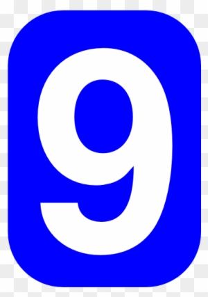 Free Vector White Blue Rounded Rectangle Clip Art - Gambar Nomor 9 ...