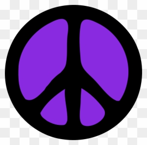 Groovy Peace Symbol Sign Cnd Logo Retro Blue Violet - Groovy - Free ...