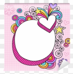 Psychedelic Oval Picture Frame Groovy Doodles Vector - Vector Graphics ...
