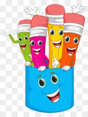 Cute Clip Art - Funny Cartoon Pencil - Free Transparent PNG Clipart ...