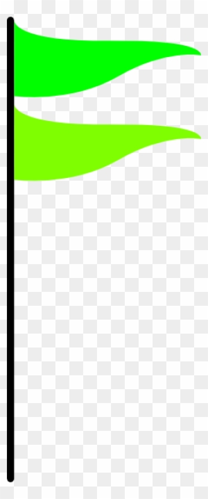 Double Green Flag Clip Art At Clker - Png Green Flag - Free Transparent ...