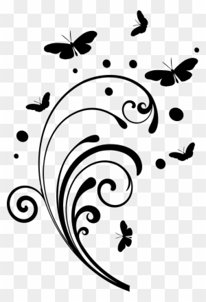 Butterfly And Swirl Clipart - Black Swirls Png - Free Transparent PNG ...