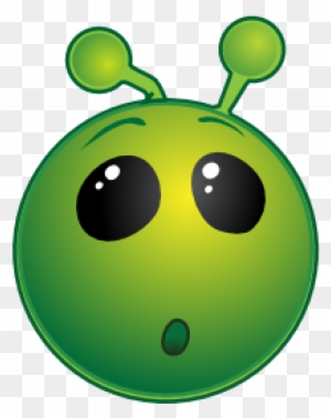 Smiley Green Alien Wow No Shadow Clip Art At Vector - Smiley Green ...