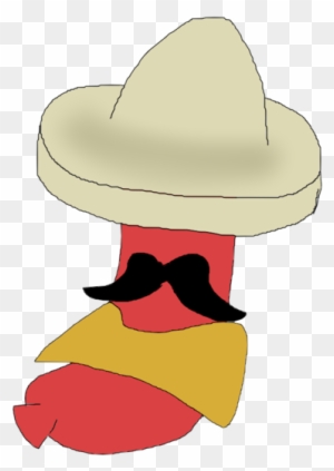 Sausage In Sombrero Poncho Mustache By Whynuuuuu - Illustration - Free ...