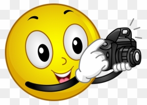 Share Your Photo - Smiley Face With Camera - Free Transparent PNG ...