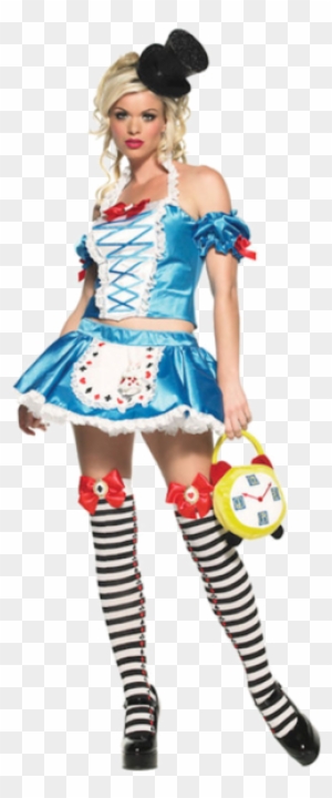 Adult Sexy Fantasy Alice In Wonderland Costume - Leg Avenue Fantasy Alice Costume - Blue/white ...