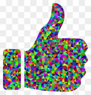 Low Poly Thumbs Up - Colorful Thumbs Up Emoji - Free Transparent PNG ...