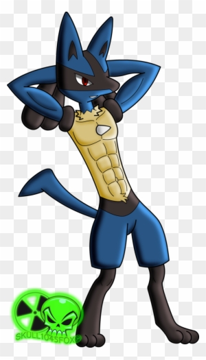 Anthro Lucario By Skull1045fox - Furry Lucario - Free Transparent PNG ...