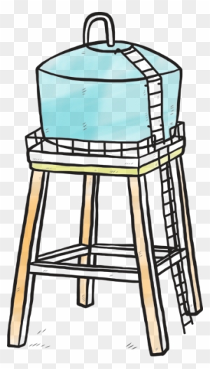 Water Tank - Water Storage Tanks Cartoon - Free Transparent PNG Clipart ...