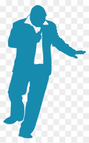 Silhouette Of Rick Jackson, Singer With The Soulistics - Singer Blue ...