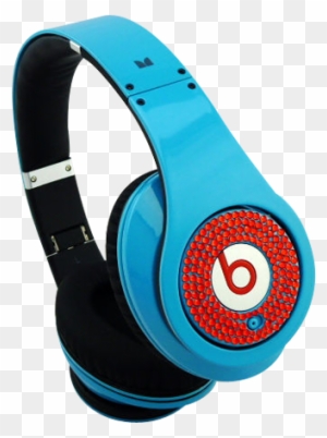 Headphones Beats By Dre Studio Ruby Diamond Color Blue - Blue And Red ...