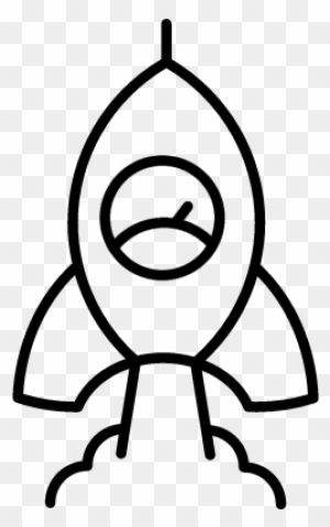 Space Ship Silhouette With Speedometer Launching Vector - Nave Espacial ...