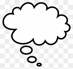 Cloud Template 11, - White Thought Bubble Transparent - Free ...