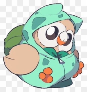 Image - Rowlet And Bulbasaur - Free Transparent PNG Clipart Images Download