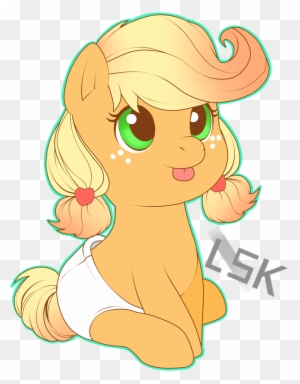 Baby Applejack In Hat By Bronyboy - My Little Pony Baby Applejack ...