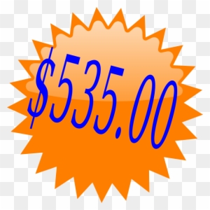 $45 Red Star Price Tag Clip Art At Clker - Blank Seal Stamp Png - Free ...