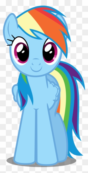 Rainbow Dash Vector - My Little Pony Rainbow Dash Front - Free ...