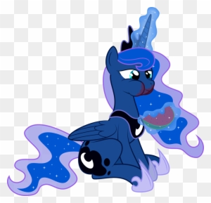 Princess Luna Sitting Down Eating And Drinking By Mighty355 - Princess ...