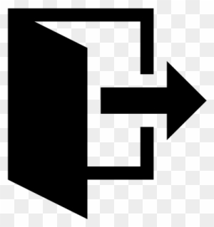 Door Exit With Arrow To The Right Vector - Exit Icon - Free Transparent ...