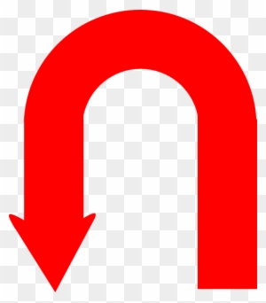 Red U Turn Arrow