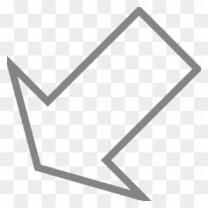 Arrow Of Rounded Lines Pointing Down Left Vector - Arrow Pointing Down ...