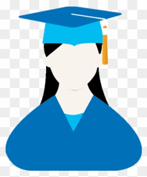 Female College Student With A Graduation Cap Icon - College Student ...