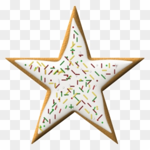 Christmas Cookie Star Clip Art For Kids - Star Cookie With Sprinkles ...