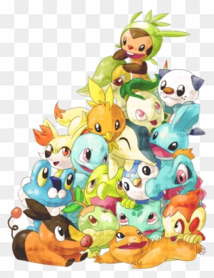 Pokemon Pile - - Pokemon Chespin Fennekin And Froakie - Free ...