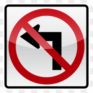 Turn Left - Left Turn Road Sign - Free Transparent PNG Clipart Images ...
