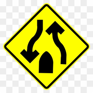 Open - Two Lane Traffic Sign - Free Transparent PNG Clipart Images Download