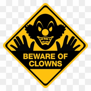 Beware Of Clowns Square Sticker 3" X 3" - Free Transparent PNG Clipart ...