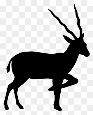Antelope Side View Silhouette Vector - Antelope Side View Silhouette ...