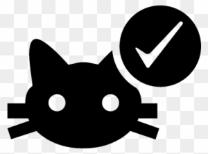 Cat Face With Verification Mark Vector - Cat - Free Transparent PNG ...