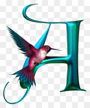 Flores Y Letras Para Decoupage - Letra A Con Colibri - Free Transparent ...
