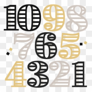Svg New Year Clip Art - New Year Number Set - Free Transparent PNG ...