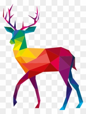 Wall Colour - Polygon Art Deer - Free Transparent PNG Clipart Images ...