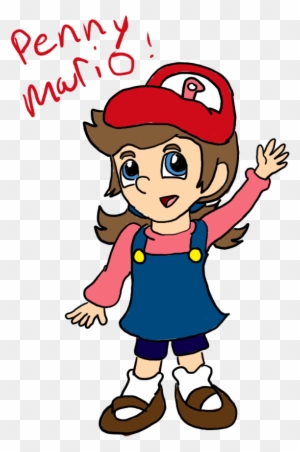 Penny Mario By Krispina The Derp - Cartoon - Free Transparent PNG ...