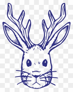 Jackalope Stencil - Jackalope Silhouette - Free Transparent PNG Clipart Images Download